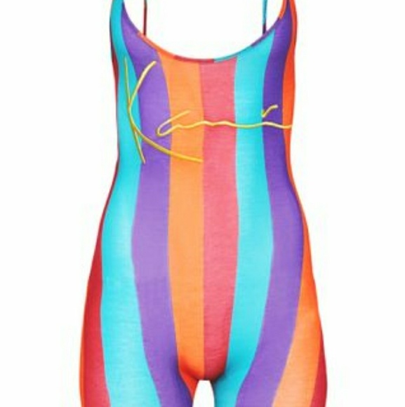 Karl Kani | Other | Karl Kani Multi Stripe Unitard | Poshmark